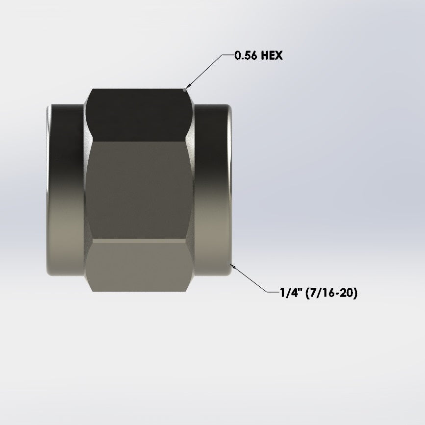 1001: 1/4″ Swivel Nut - Nickel Plated Brass — Fittings, Inc.