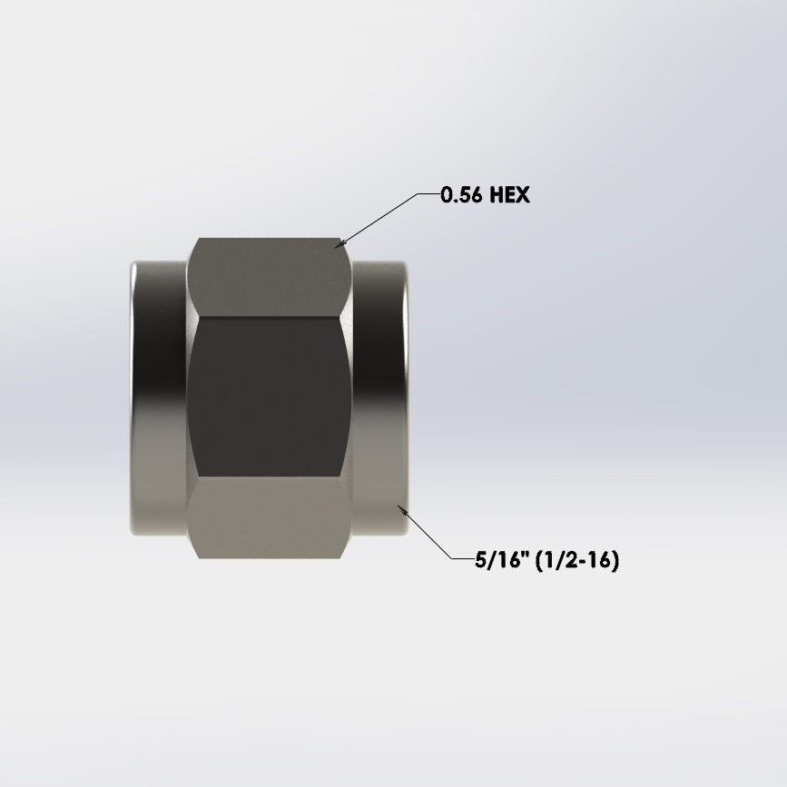 1002: 5/16″ Swivel Nut - Nickel Plated Brass — Fittings, Inc.