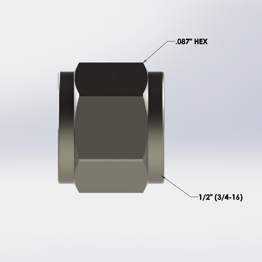 1009: 1/2″ Swivel Nut - Nickel Plated Brass — Fittings, Inc.