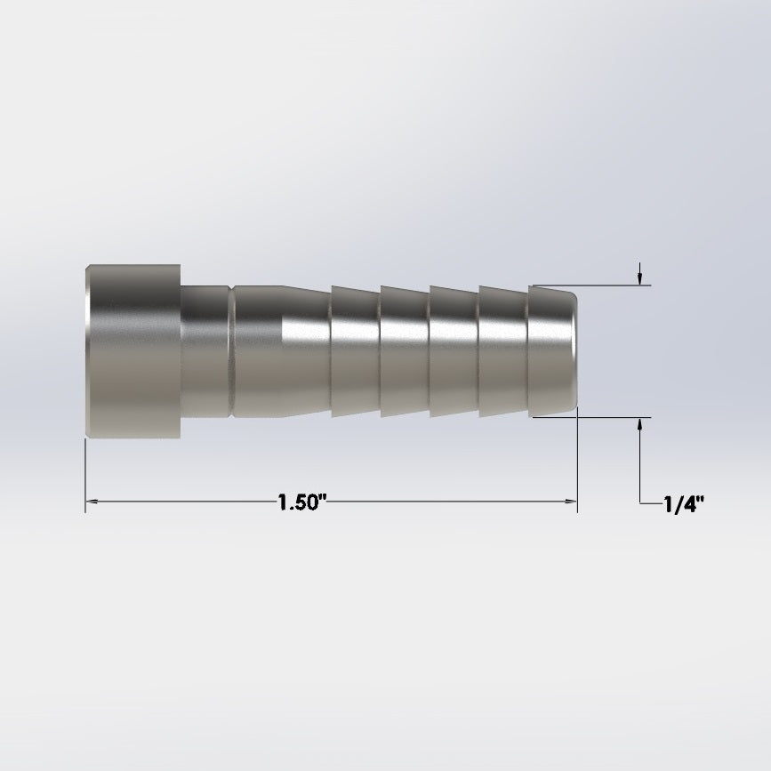 3027: 1/4″ Barbed Plug — Fittings, Inc.