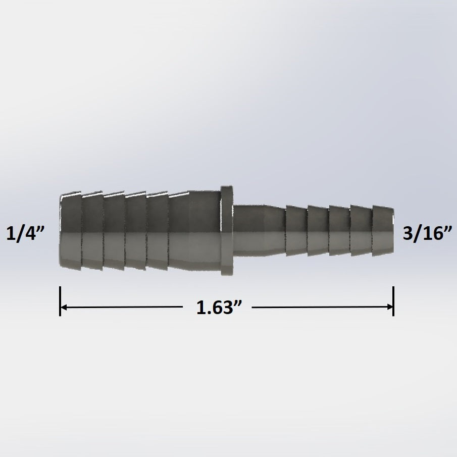 3059: 1/4″ to 3/16″ Barbed Splicer-Reducer — Fittings, Inc.