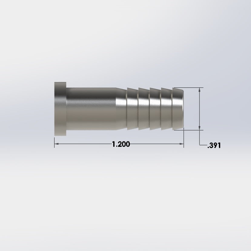 3135: 3/8″ Barbed Stem for 3/8" Nut — Fittings, Inc.