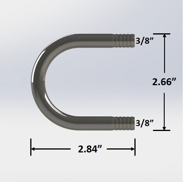 4009: 3/8″ Barbed Ubend - Large Radius — Fittings, Inc.