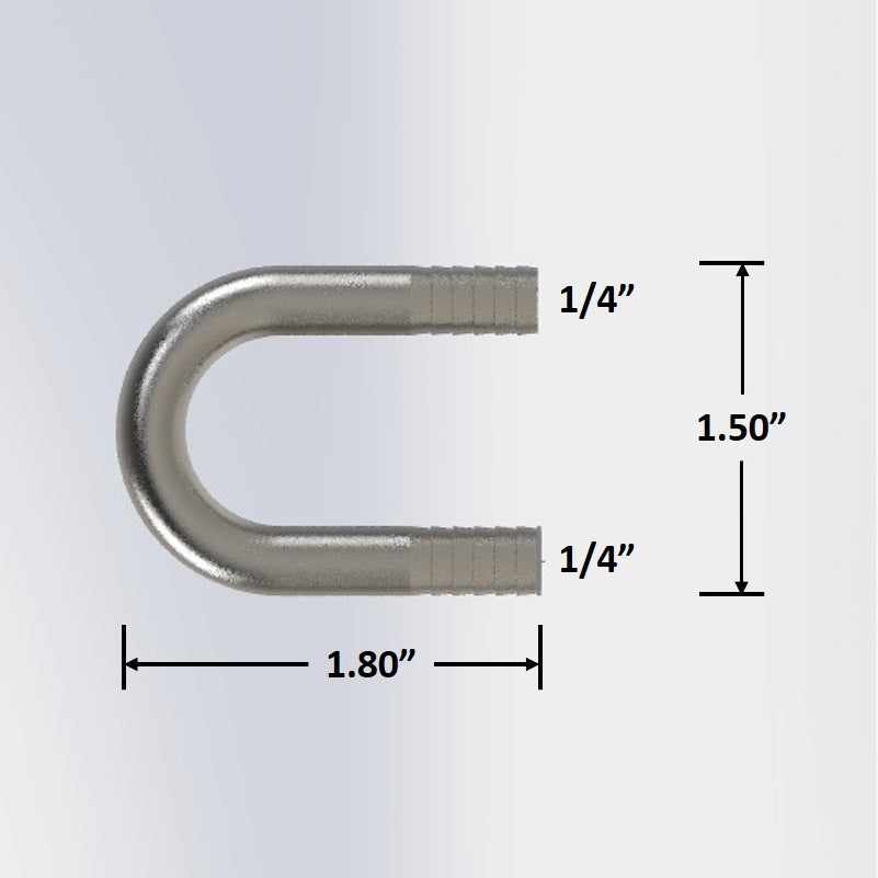 9014: 1/4" Barbed Ubend — Fittings, Inc.